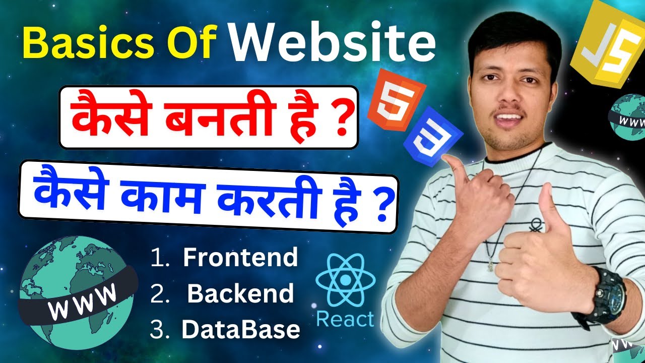 Basics of WEBSITE || What Is Frontend & Backend & DataBase || How Does ...