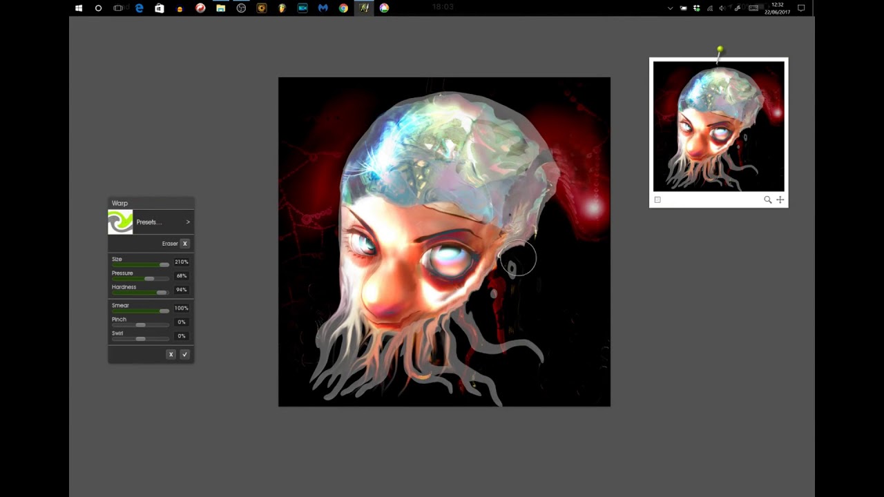 TimeLapse Evil Jellyfish using ArtRage - YouTube