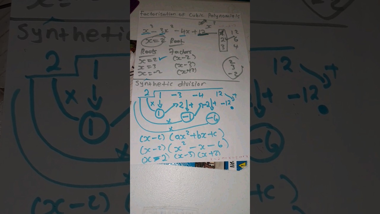 Synthetic division #math #calculus - YouTube