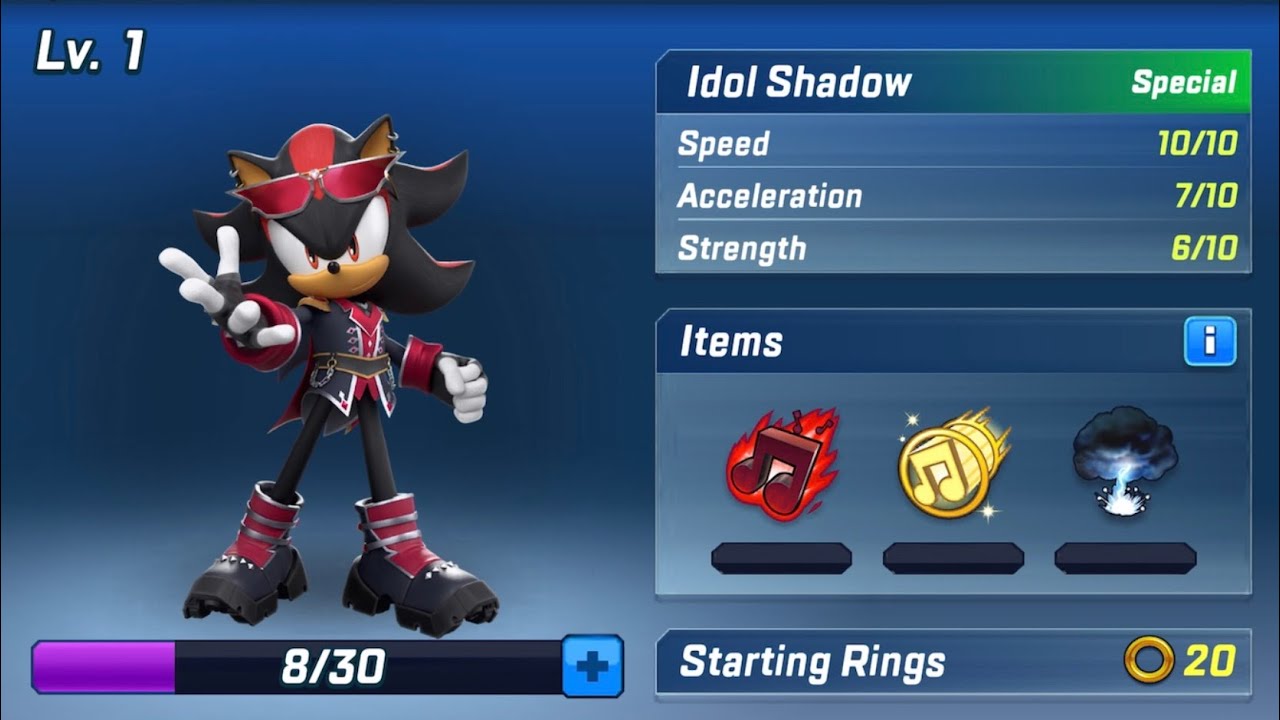 Idol Shadow Gameplay - Sonic Forces Mobile - YouTube