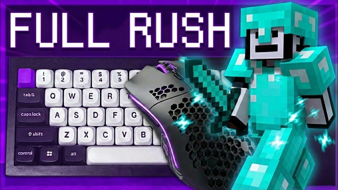 Minecraft Bedwars ASMR | Full Rush Gameplay - YouTube