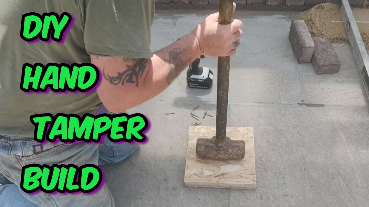 Diy tamper sand soil earth compactor tool easy step by step build - YouTube