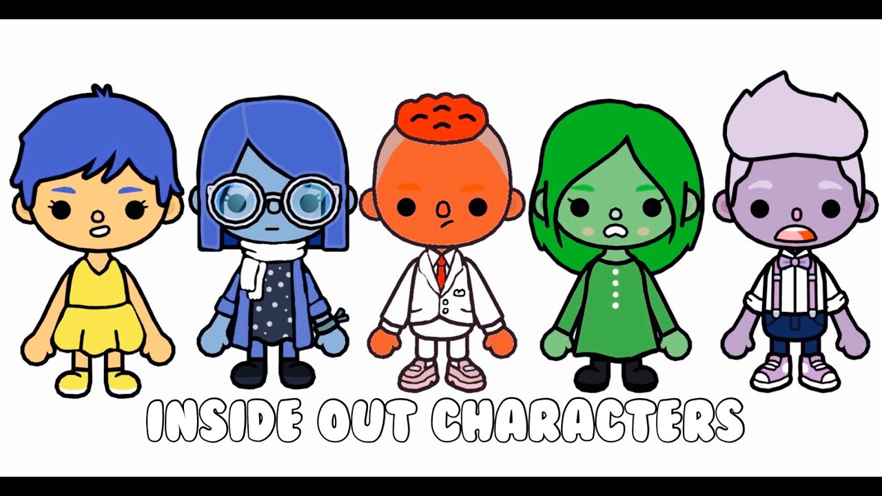Inside Out Characters In Toca Life! ️💜💙💛💚 | Toca boca - YouTube