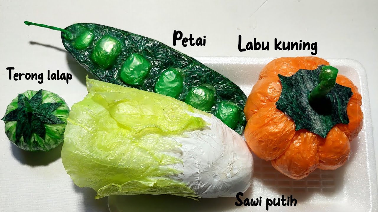 Tutorial Replika Labu kuning ,Petai ,Terong lalap,Sawi Putih dari ...