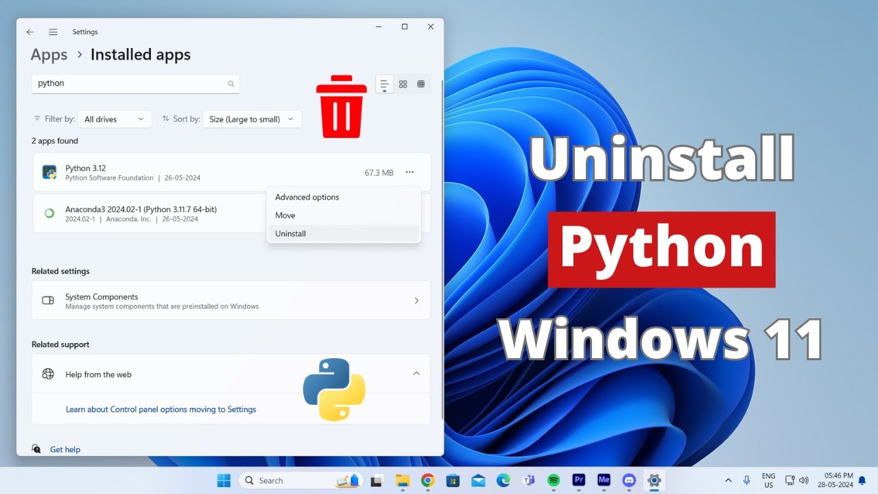 How To Uninstall Python In Windows 11 YouTube