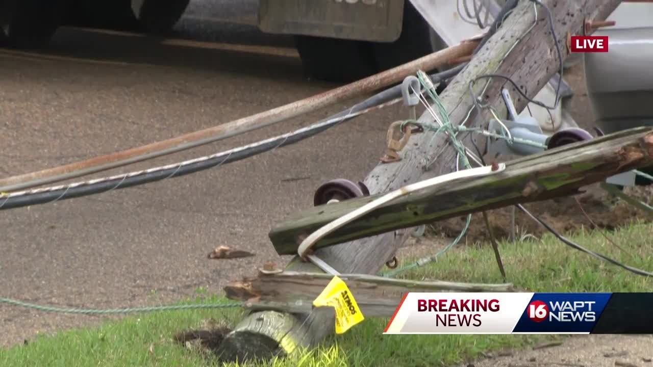 Police chase ends with car crashing into power pole - YouTube