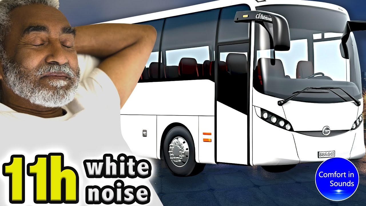 Night Bus Ride Sounds, and AC Sounds for sleeping, studying | White ...
