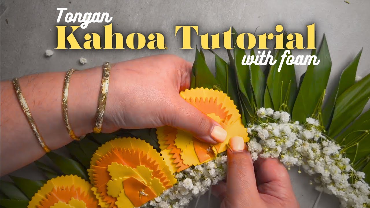 How to Make a Tongan Kahoa with Foam - YouTube