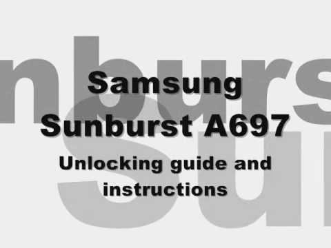 How to unlock Samsung Sunburst SGH-A697 Cingular AT&T Rogers Fido SIM ...