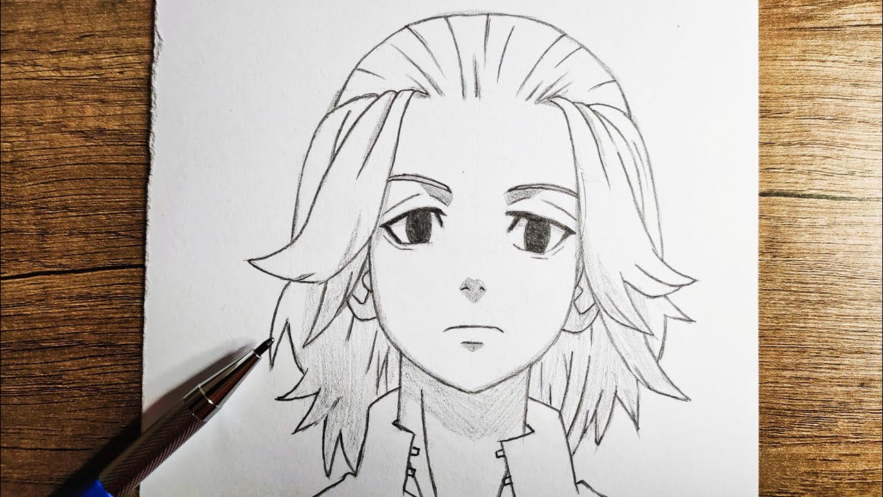 How to draw sano manjiro (Mikey) from tokyo revengers step by step ...