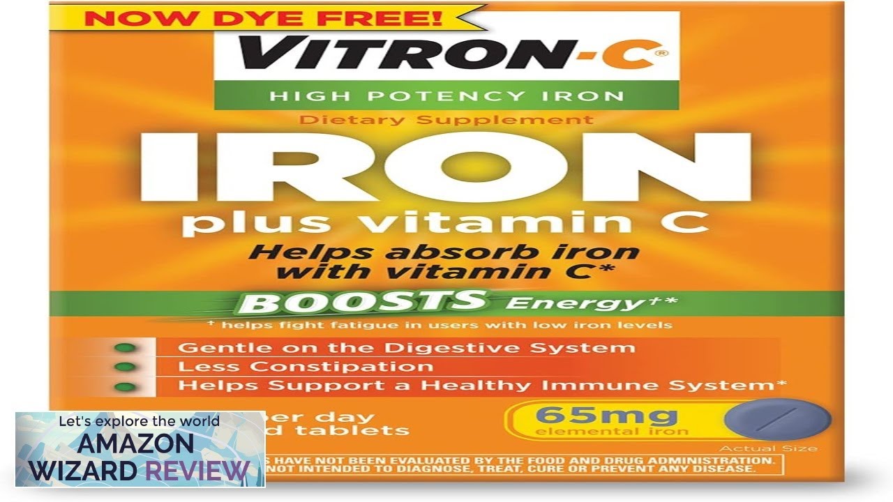 Vitron-C Iron Supplement Once Daily High Potency Iron Plus Vitamin C ...