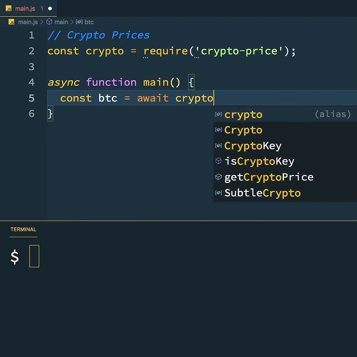 Crypto ที่เขียนด้วย Js