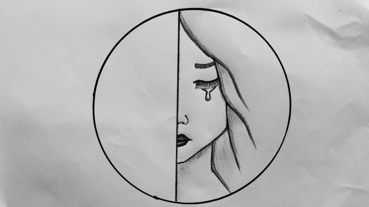 Crying Girl Drawing Pencil Sketch Drawing How To Draw Easy Step By