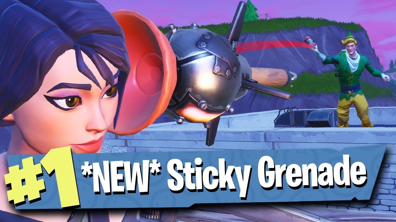 *NEW* CLINGER STICKY GRENADE GAMEPLAY - Fortnite Battle Royale - YouTube
