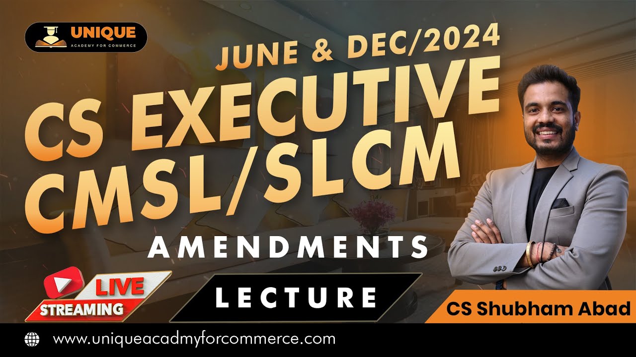 CMSL\ SLCM AMENDMENTS FOR JUNE | DEC 2024 - YouTube