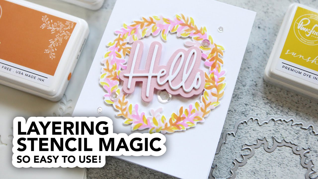 The coolest layering stencils (and SUPER easy to use!) - YouTube