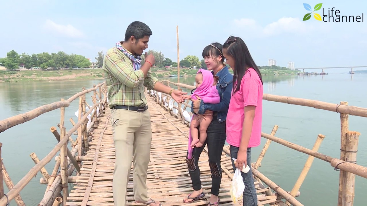 Amazing longest bamboo bridge in the world at Cambodia - YouTube