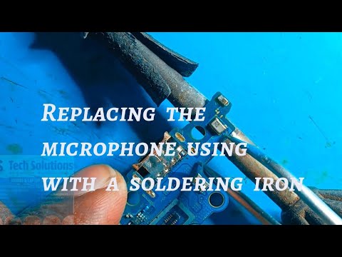 MICROPHONE REPLACING USING SOLDERING IRON #mobile #microphone - YouTube