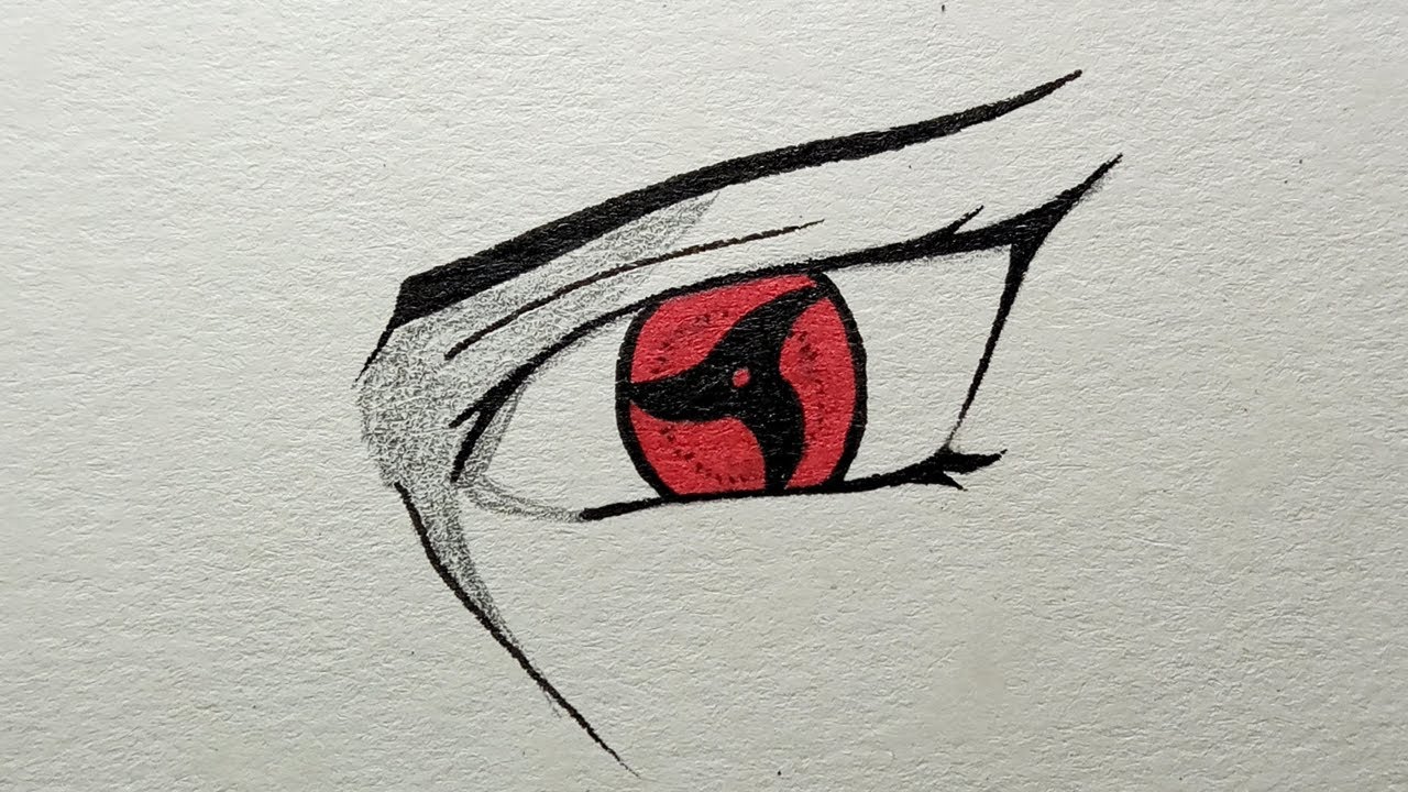 How to draw Itachi's Sharingan - easy drawing for Beginners - YouTube