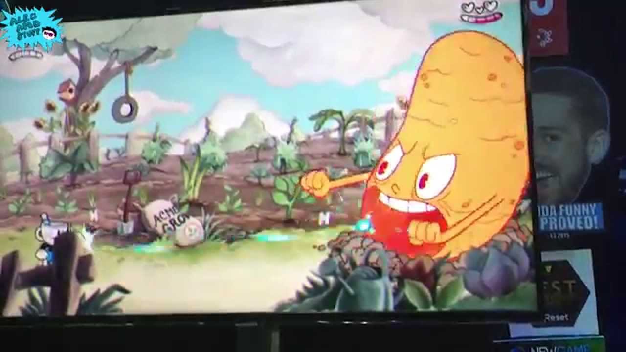Cuphead Farm Boss Fight 1080p 60FPS Gameplay @ E3 2015 - YouTube
