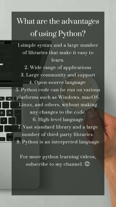 Advantages Of Using Python 🐍 Learn Python Programming Python Programming Learning Youtube