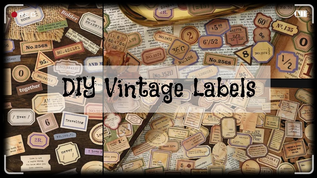 How to make Vintage Label Stickers | DIY Retro Label Stickers | DIY ...