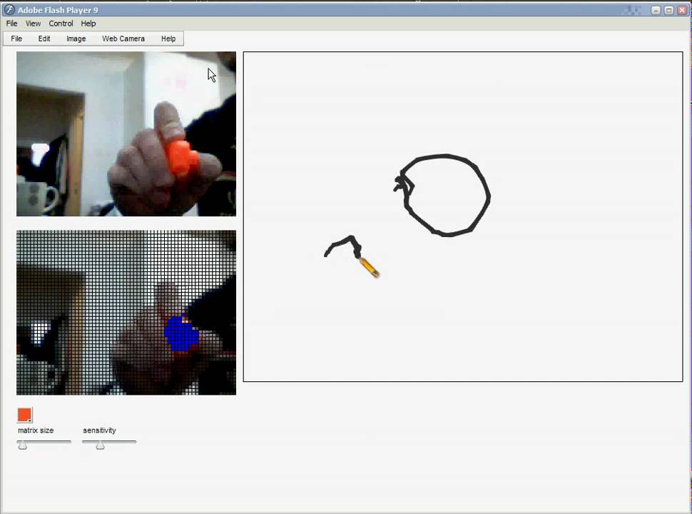 webcam finger tracking (Finger Painter) - YouTube