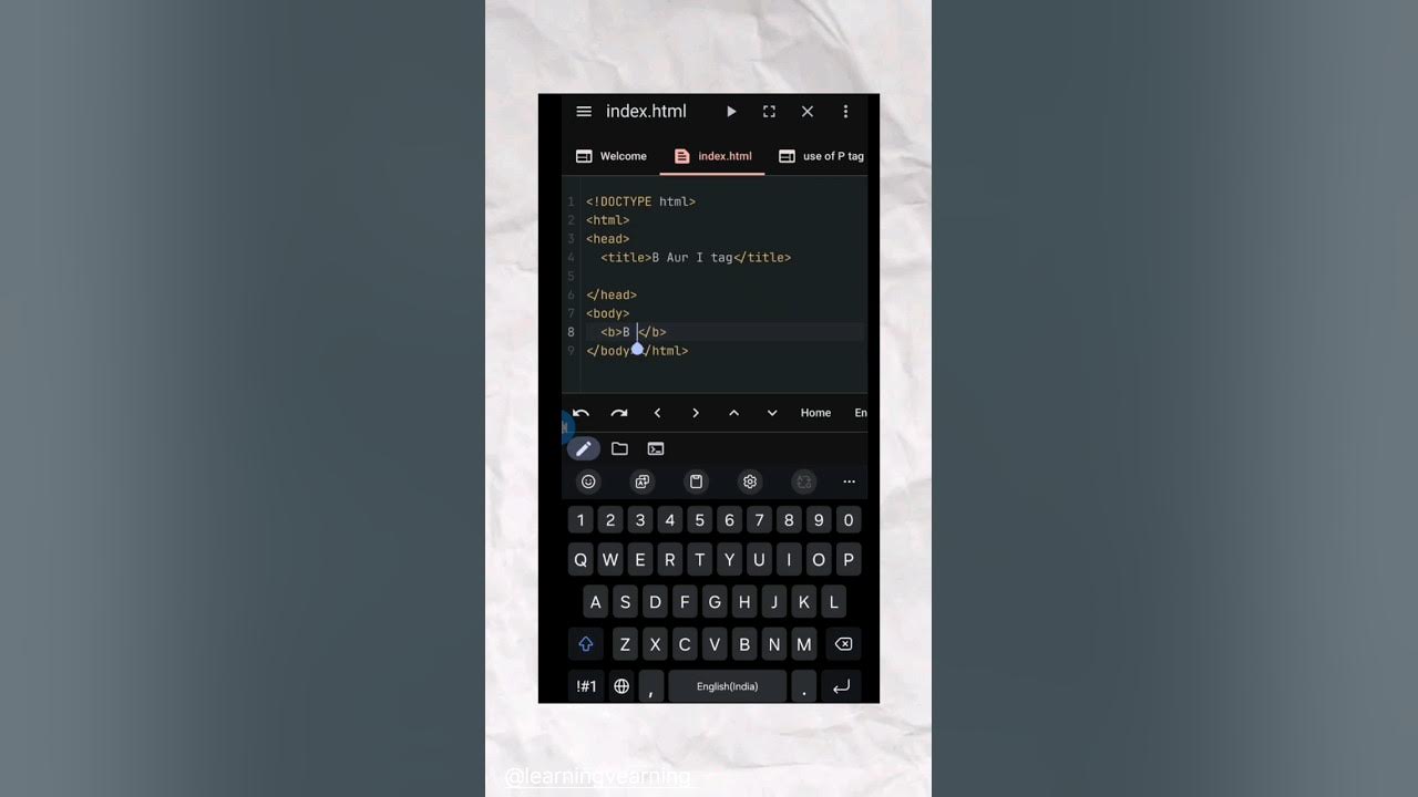 Bold Tag Aur Italic Tag Uses In Html Htmltutorial Websitedesign Helloworld Html Htmlcode