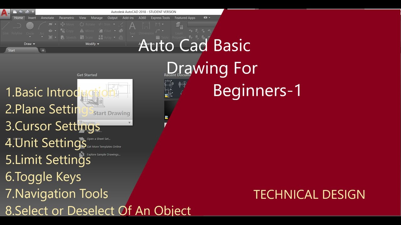 Autocad All Basic settings tutorial full Guide -1:Unit Settings, Limit ...