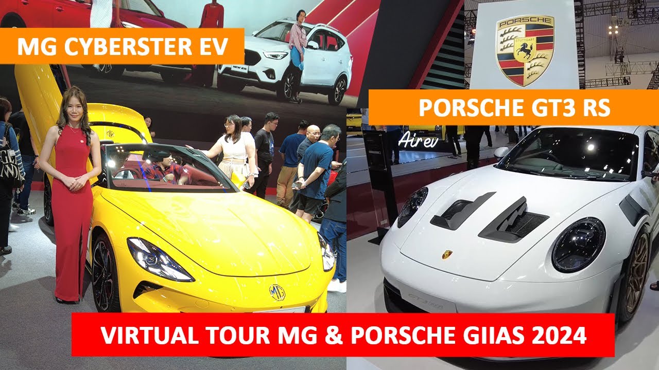 MG Porsche GIIAS 2024 - MG Speedster EV Sport Car, Porsche GT3 RS ...