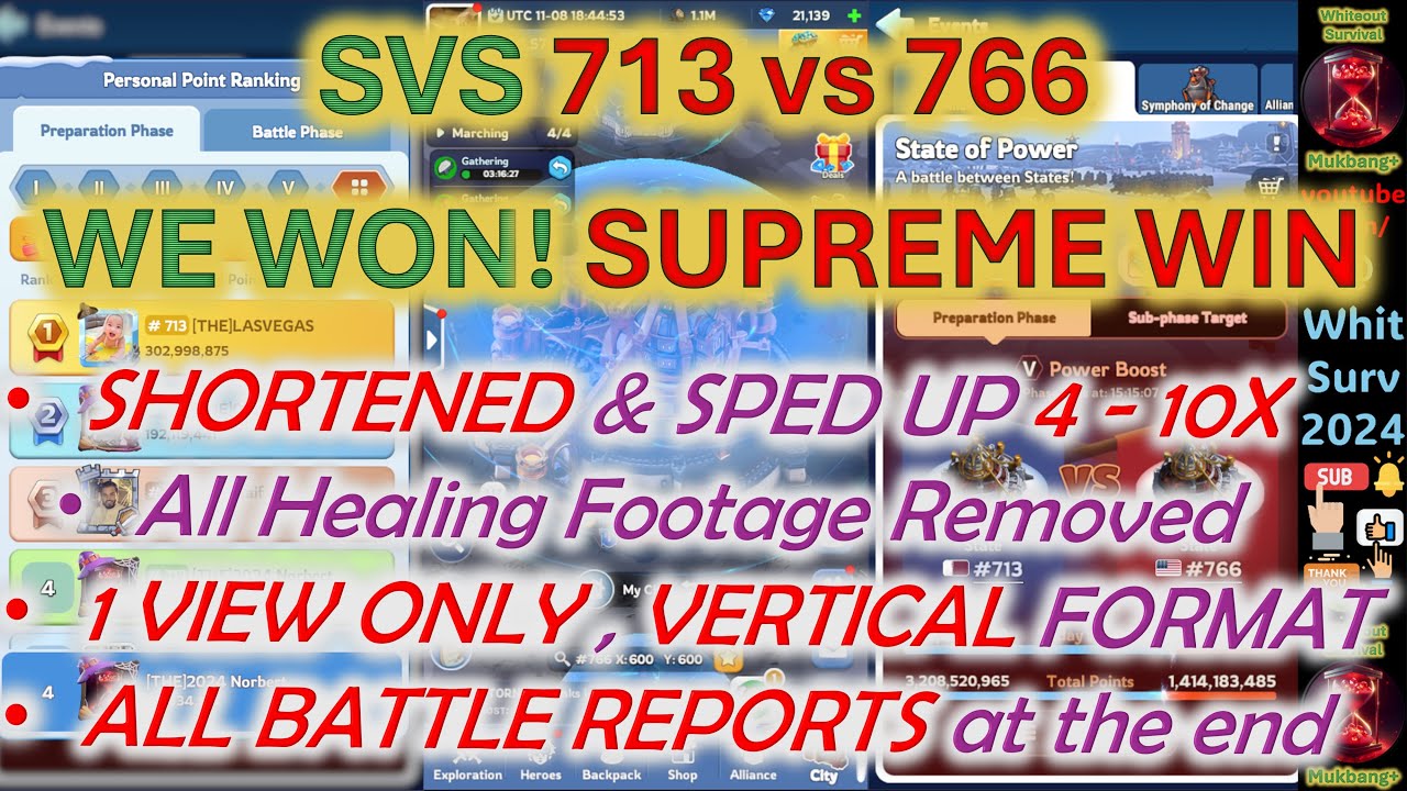 [1-SCREEN VERTICAL] SVS 713 vs 766. WE WON! SUPREME WIN. Shorter ...