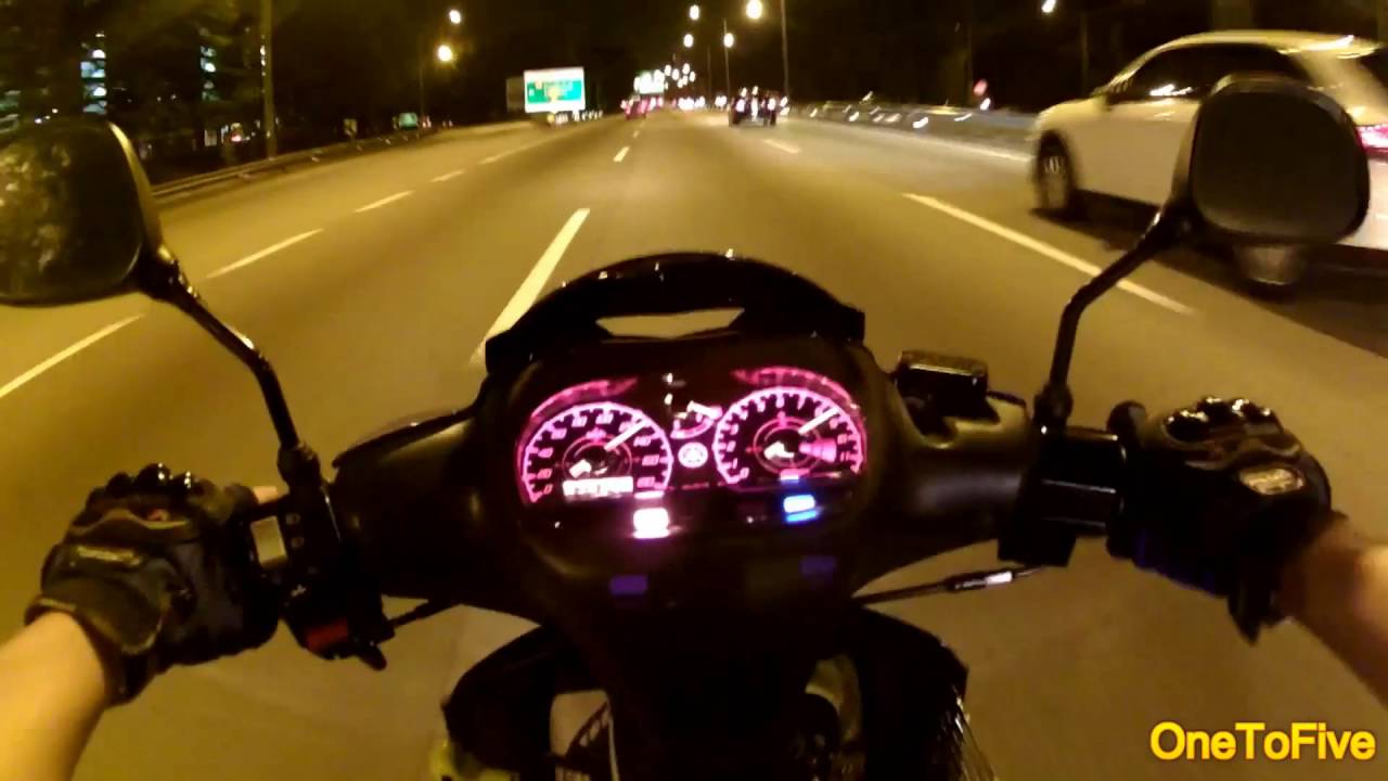 Yamaha y125zr ride with 125zr top speed - YouTube