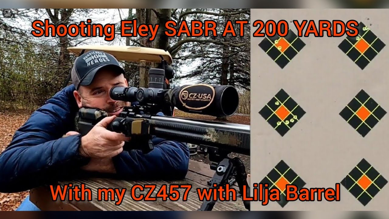 Shooting Eley SABR at 200 yards with a CZ457 with Lilja Barrel, Timney Trigger and Tract Toric ...