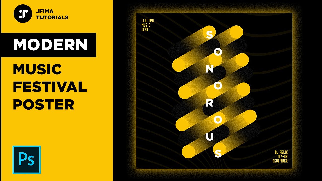 Create a modern Music Festival Poster design in Adobe Photoshop ...