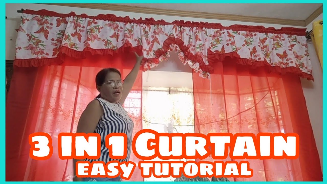 PAANO GUMAWA NG KURTINA NA NAGIGING BULAKLAK| SUPER EASY 3in1 Curtain ...