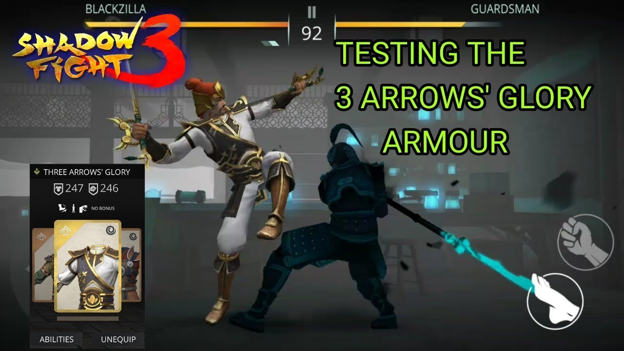 Shadow Fight 3 ARMOUR | THREE ARROW'S GLORY - YouTube