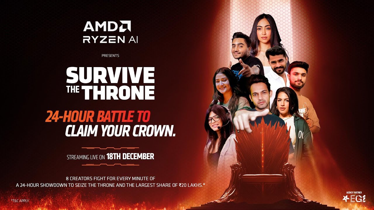 24 Hours of Intense Gaming | Shreeman Legend | AMD Survive the Throne ...