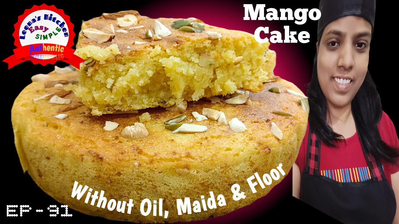 "Eggless Mango Rawa Cake Recipe | Soft, Moist & Bursting with Mango ...