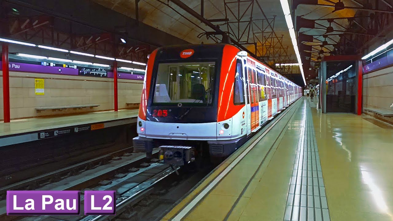 La Pau L2 : Metro de Barcelona ( TMB 9000 ) - YouTube