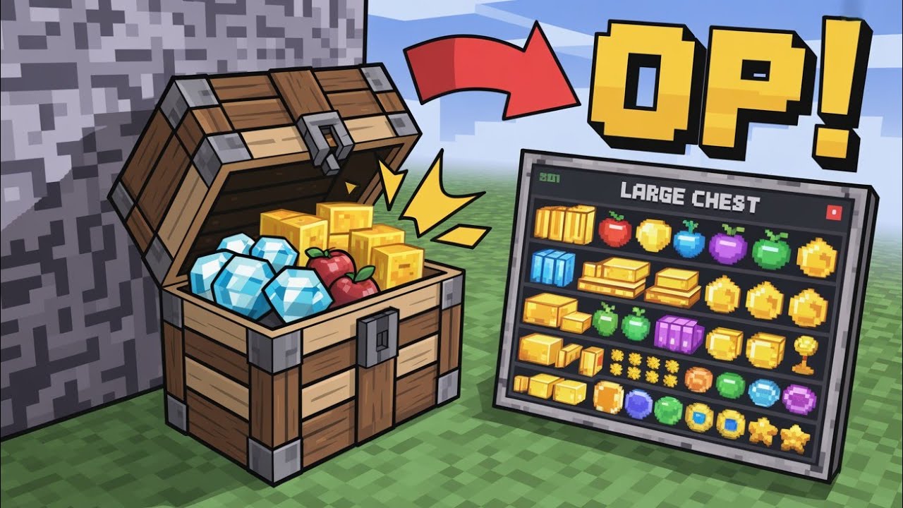 MINECRAFT BUT THERE ARE CUSTOM CHEST - YouTube
