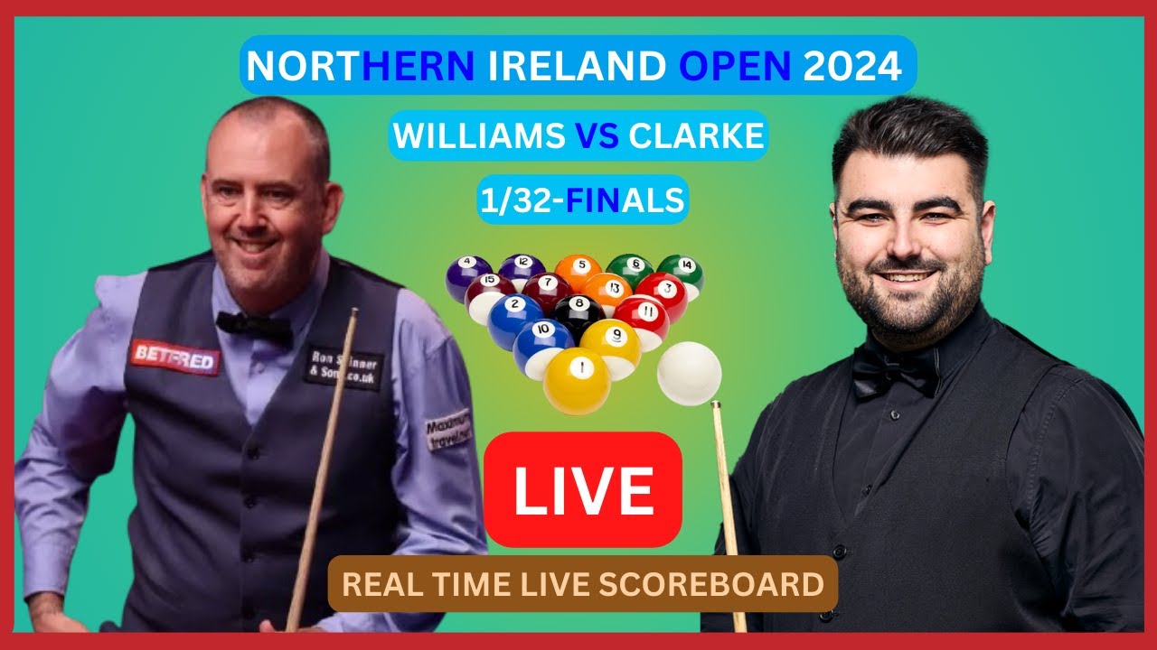 Mark Williams Vs Jamie Rhys Clarke LIVE Score UPDATE 2024 Northern ...