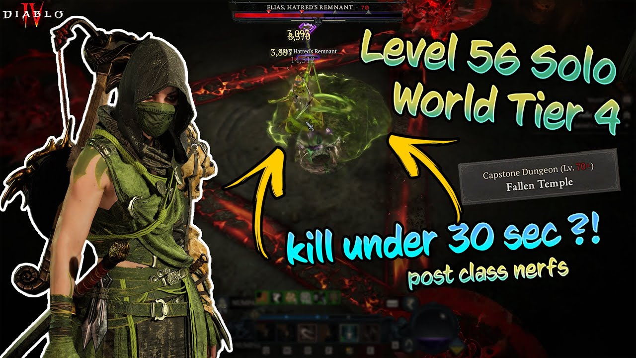 Diablo 4 underleveled lvl 70 Capstone Dungeon solo - YouTube