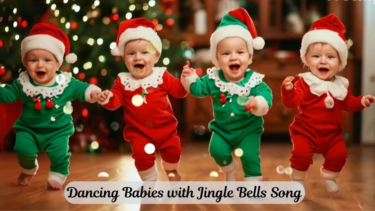 🎄Dancing Babies with Christmas Song | 🎵Jingle Bells Fun Dancing Song ...
