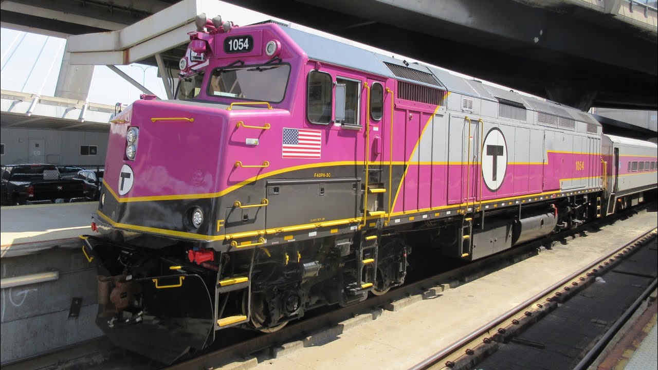 Brand New from MPI F40PH-3C #1054 at North Station | MBTA and AMTRAK ...