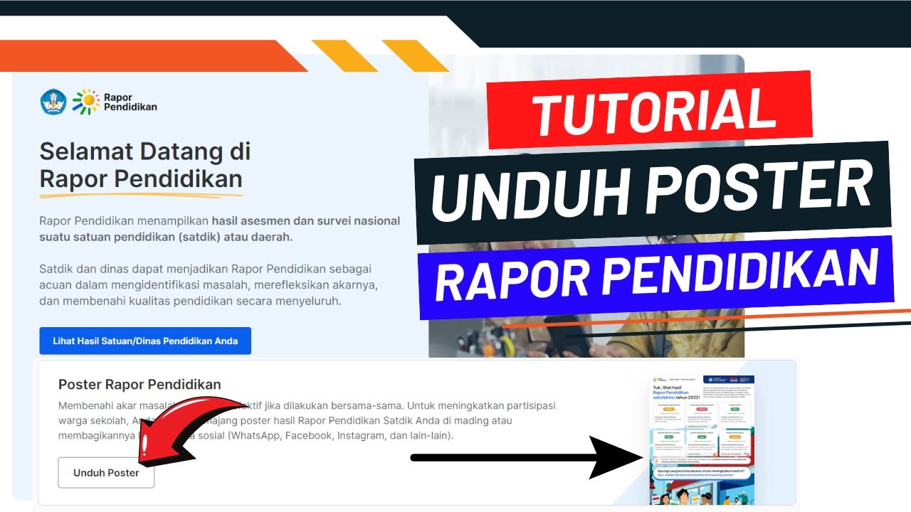 CARA UNDUH POSTER RAPOR PENDIDIKAN SEKOLAH SENDIRI - YouTube