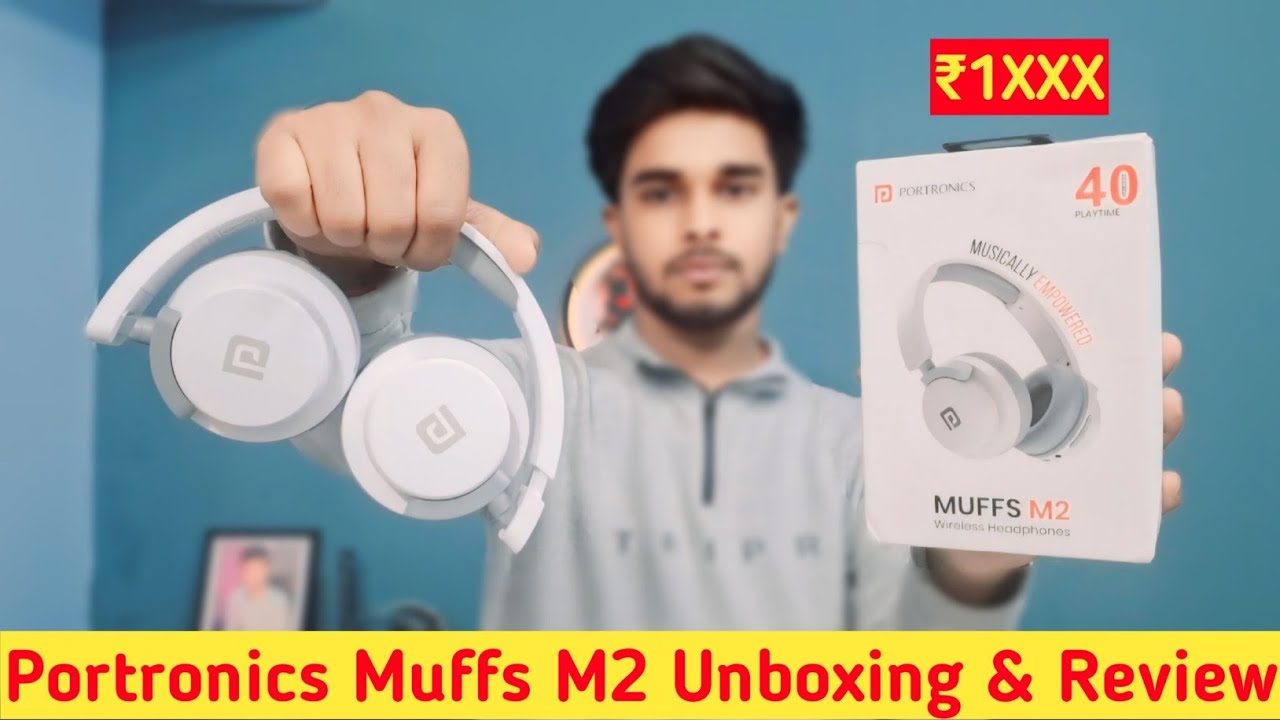 Portronics Muffs M2 Overhead Bluetooth Headphone | 40 Hrs Playtime ...