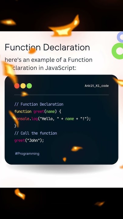 Function Declaration In Javascript Gsap Coding Htmlcss Webdevelopment Javascript Youtube