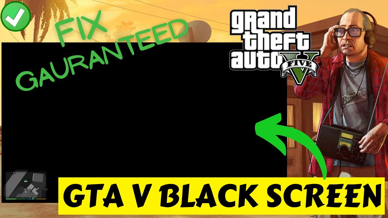 GTA V black screen error Fix - YouTube