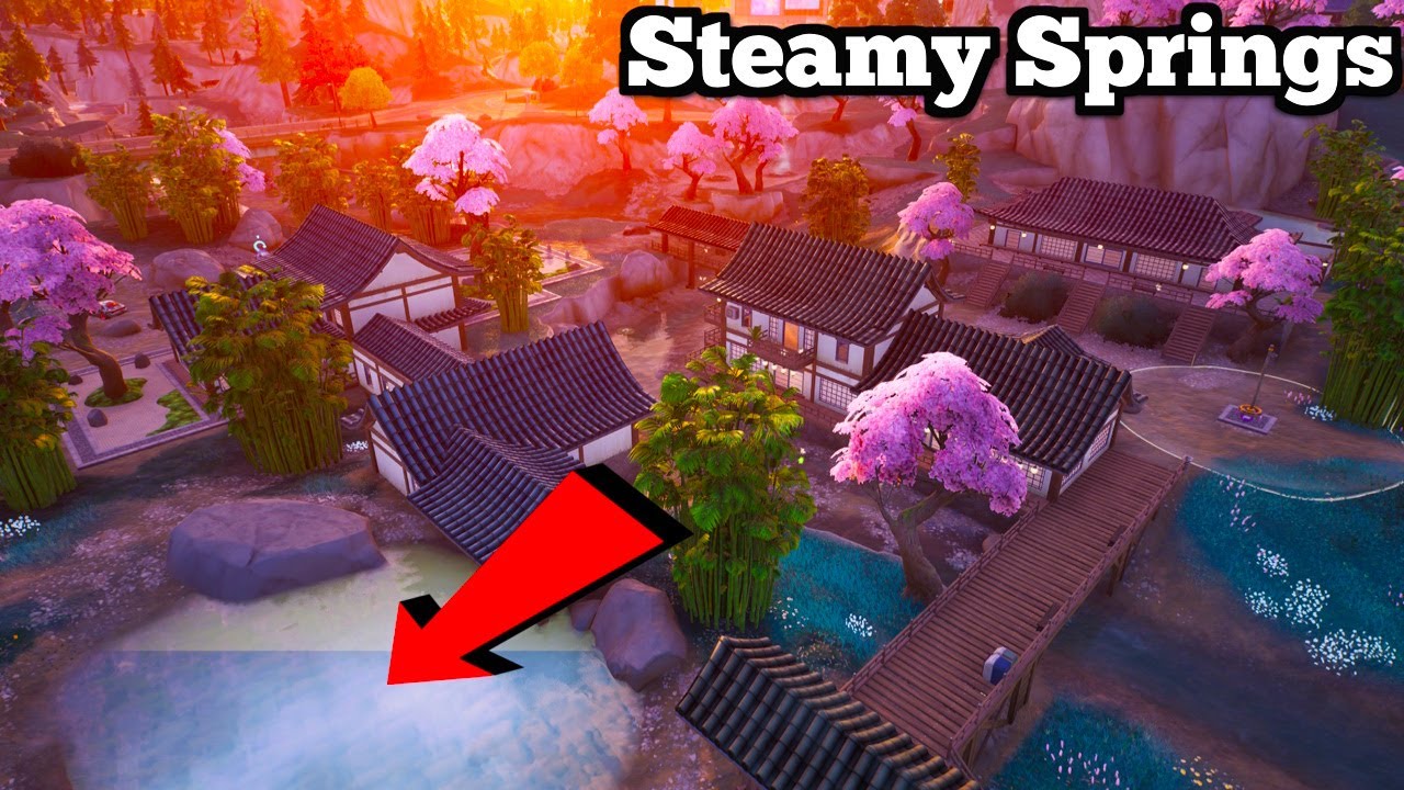 *NEW* STEAMY SPRINGS LOCATION GAMEPLAY - FORTNITE LOOTING GUIDE - YouTube