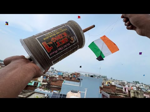 Kite Flying With New Sky King Manjha Testing | Kite Fighting | Kite Cutting | Kite
